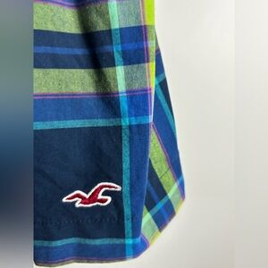 Hollister | Dresses | Hollister Blue Green Plaid Tartan Sexy Schoolgirl ...